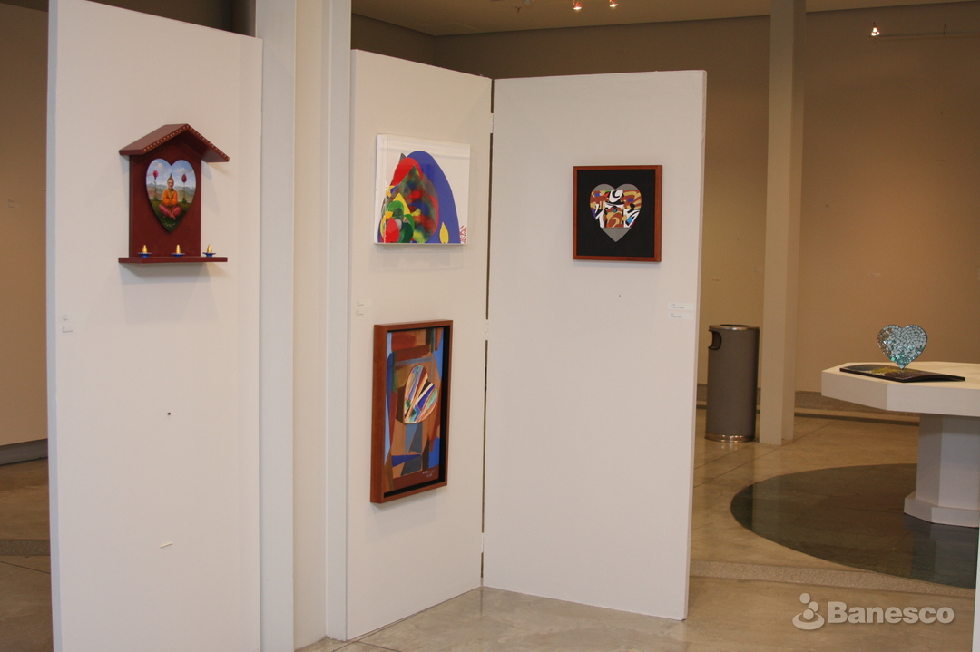 Exhibición de las obras de arte