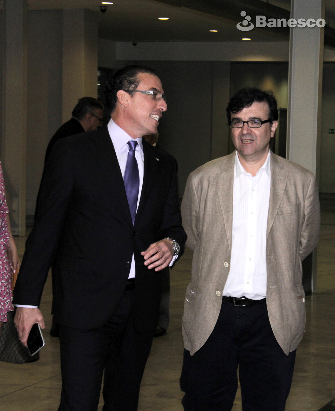 Miguel Ángel Marcano junto a Javier Cercas