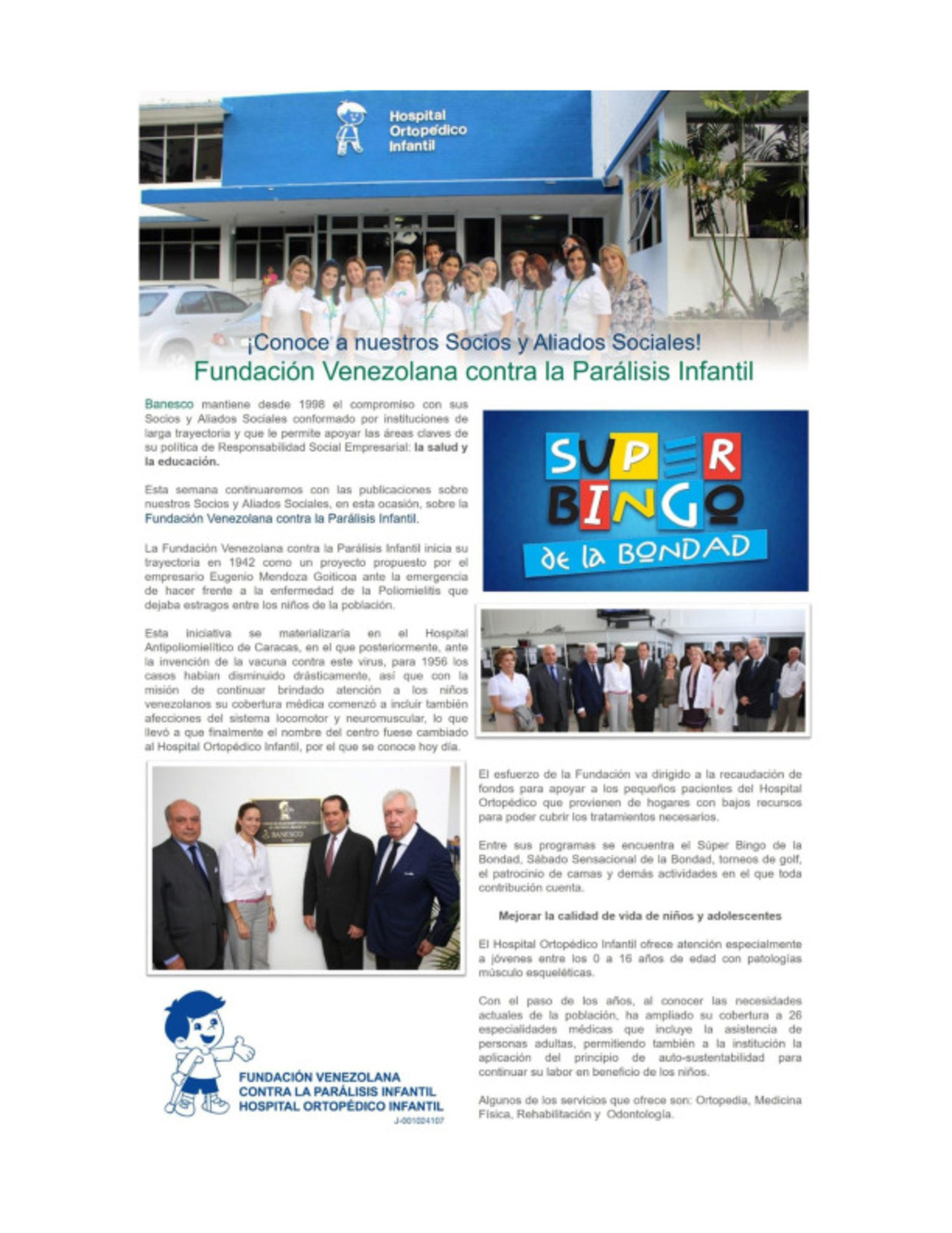Conoce a nuestros socios y aliados sociales: Fundación Venezolana contra la Parálisis Infantil
