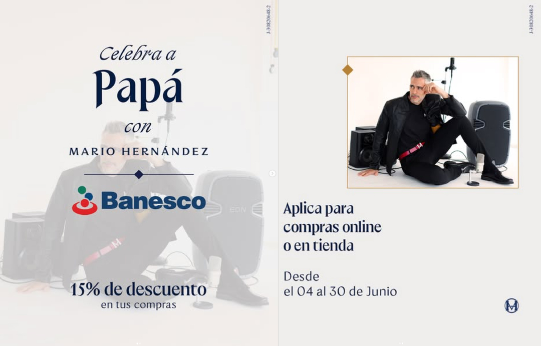 Consigue 15% OFF en la compra de productos Mario Hernández