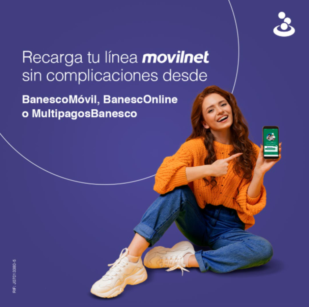 Recarga tu línea de Movilnet a través de nuestros canales