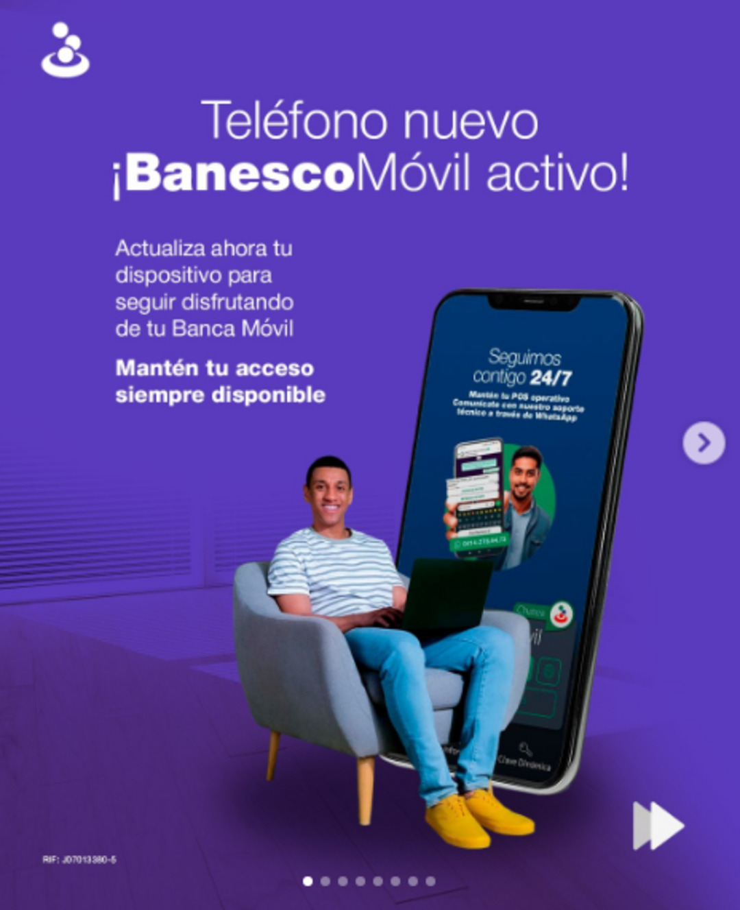 Teléfono nuevo ¡BanescoMóvil activo!