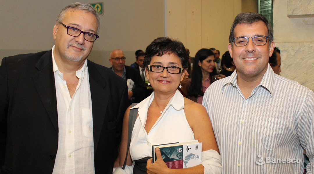 Sergio Dahbar, Albor Rodríguez y Alfredo Meza