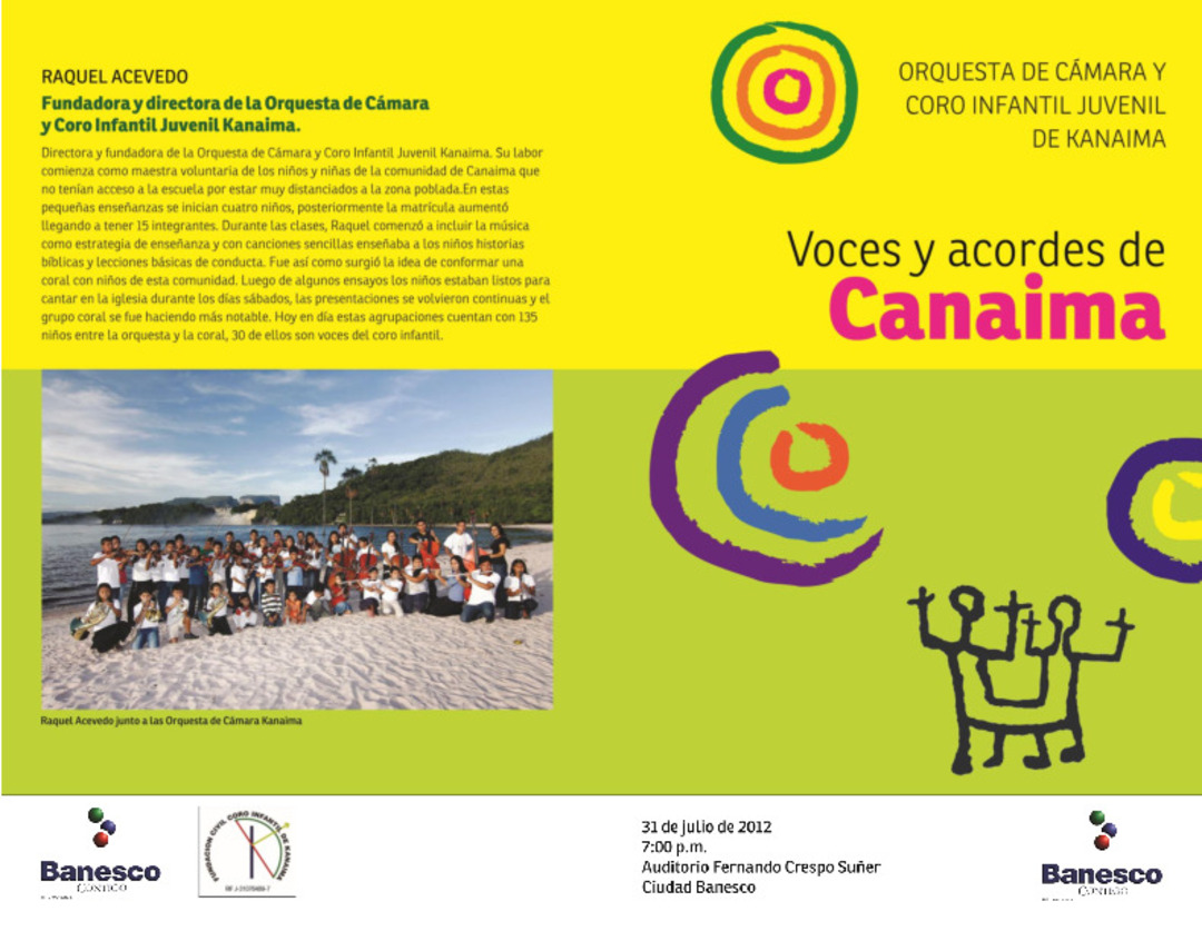 Voces y acordes de Canaima, Orquesta de Cámara y Coro Infantil Juvenil ...