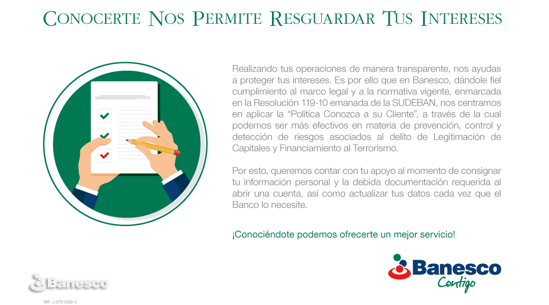 Conocerte nos permite resguardar tus intereses
