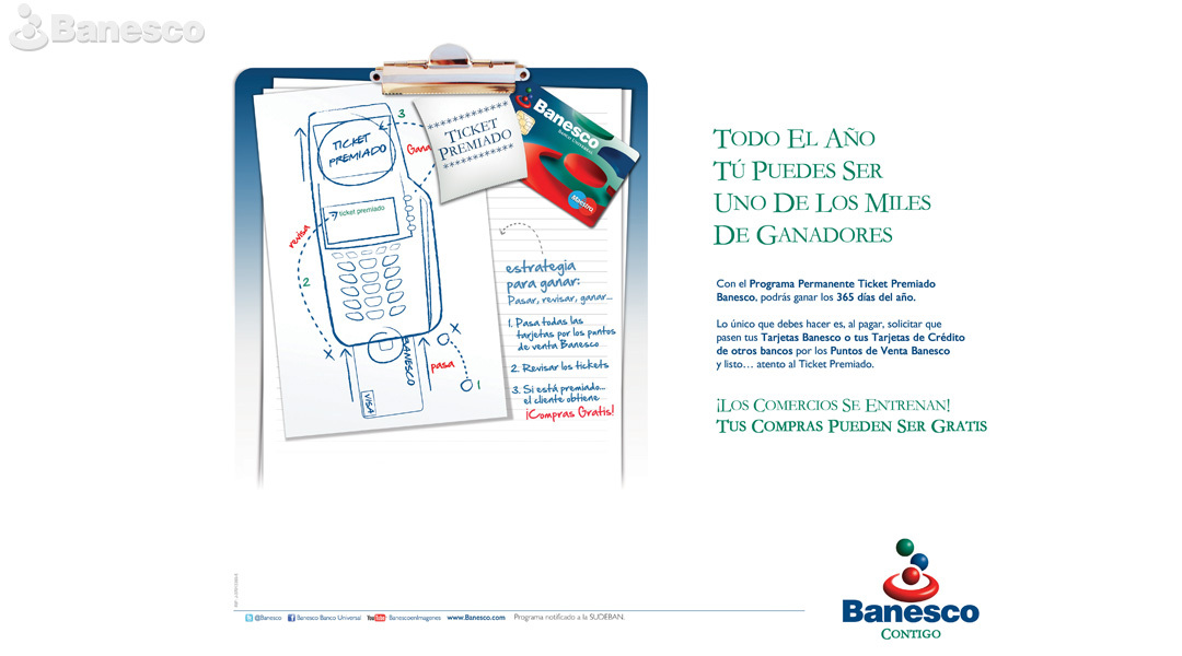 Campaña Programa Permanente Ticket Premiado Banesco